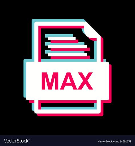 Max File Document Icon Royalty Free Vector Image