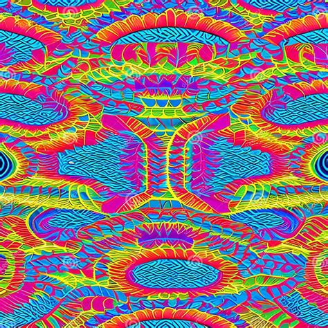 A Retro Inspired Digital Texture With Bold Psychedelic Patterns And