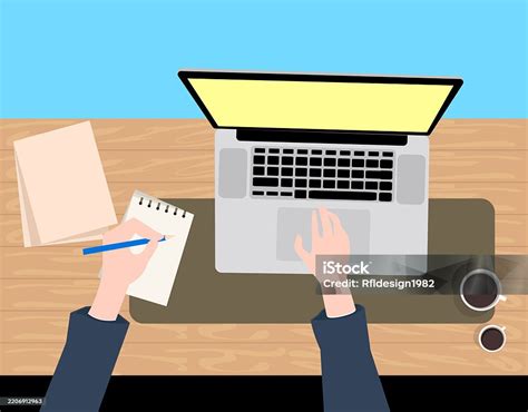 노트북에서 일하고 펜시와 메모하는 사업가 03 계획에 대한 스톡 벡터 아트 및 기타 이미지 계획 노트북 노트북 사용하기 Istock
