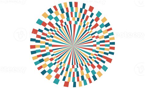 Colorful Abstract Circular Art PNG