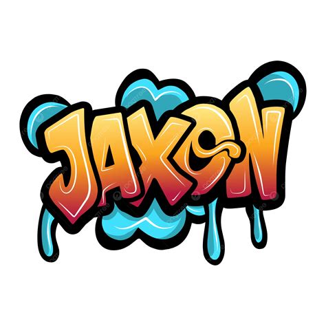 Jaxon Graffiti Names Lettering Typography Art Vector Jaxon Graffiti