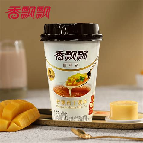 香飘飘奶茶好料系列红豆蓝莓芒果布丁散杯30杯装多种搭配整箱装 虎窝淘