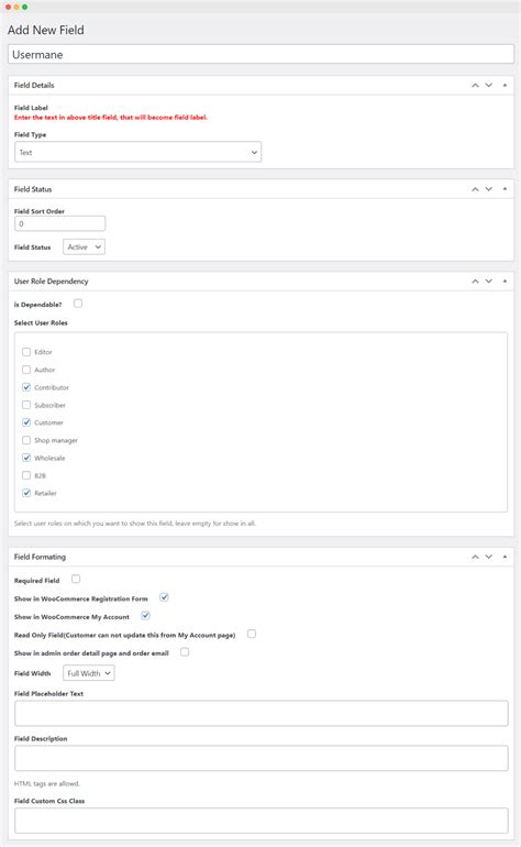 How To Add Custom User Registration Fields In Woocommerce Documentation