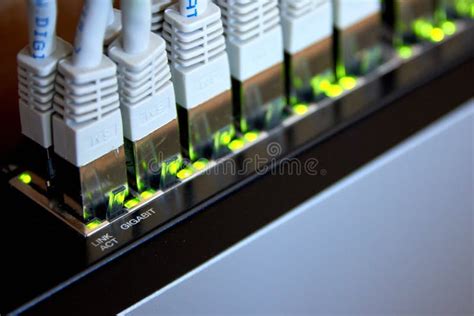 Gigabit Ethernet Connection Stock Image Image Of Firewall Connection 99974677