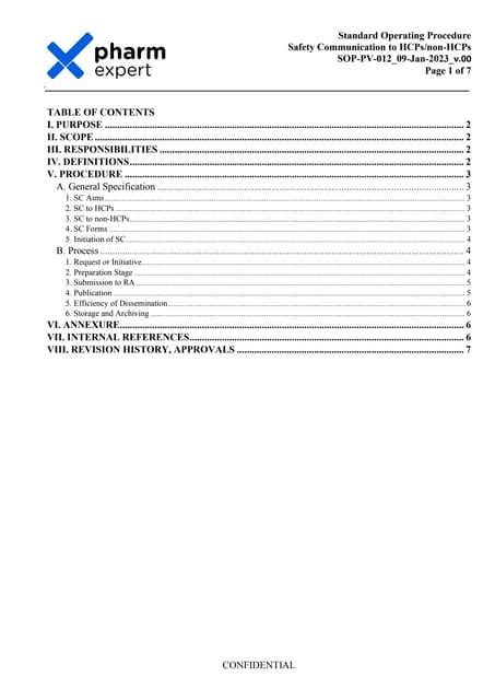 Sop Safety Communication Hcps Non Hcps Pdf