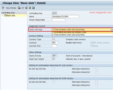 Maintain Controlling Area In SAP CO