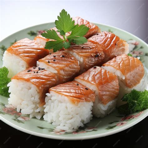 Premium Photo Saba Nigiri Nigiri Sushi Topped With Marinated Mackerel