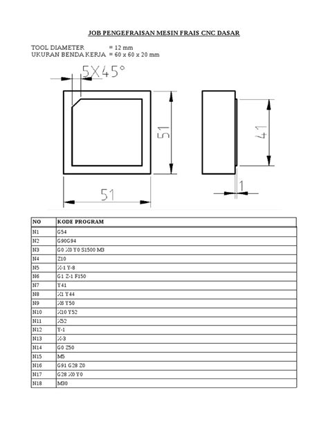 Kode Program Cnc Milling Dasar Xi Tp 202111140906 Pdf