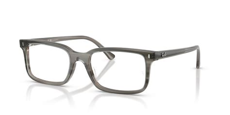 Occhiali Da Vista Rb5445 Con Montatura Lucido Striato Grigio 54 19