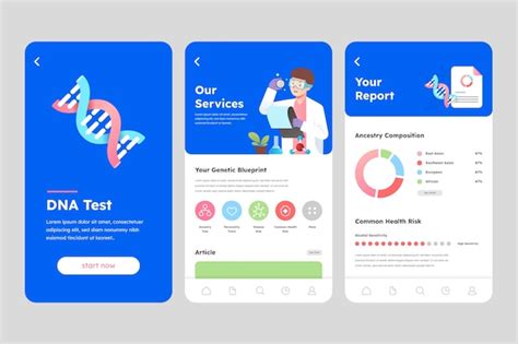 Premium Vector Biotechnology Elements In Flat Design