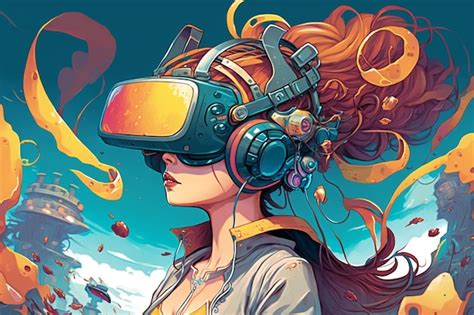 Premium Ai Image A Girl Wearing Ar Glasses