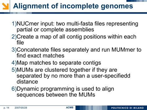 Fast Algorithms For Large Scale Genome Alignment And Comparison Ppt