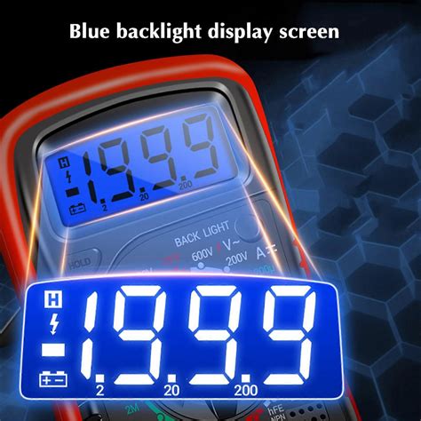 Backlit Display Digital Multimeter High Precision Voltage Lcd Display Multimeter For Home Office
