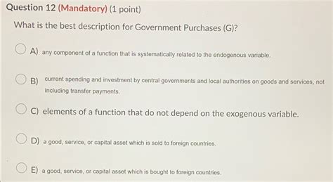 Solved Question 12 Mandatory 1 ﻿point What Is The Best