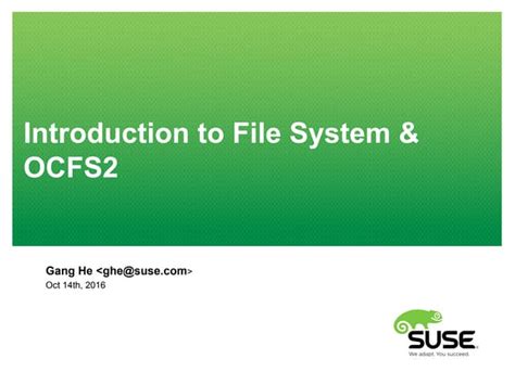 Introduction To File System And Ocfs2 Ppt