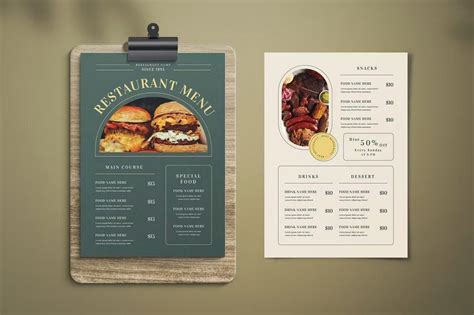 19 Great Printable Food Menu Templates Sample Templates
