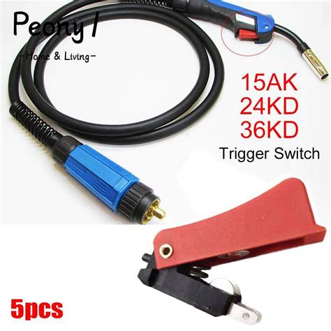 Peony1 5pcs Trigger Switch Plastic Mig Mag Welder Soldering Supplies