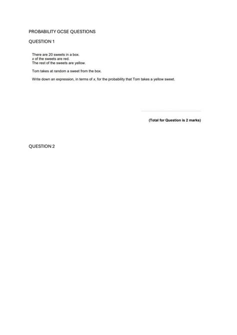 Statistics Practice Probability Gcse Questionspdf