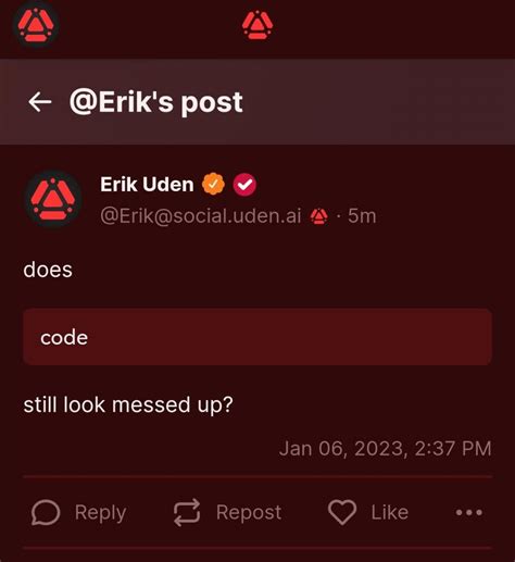 does anyone know why the font for my markdown inline code code block on pleroma rebased is