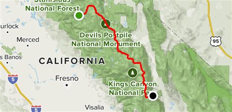 Printable John Muir Trail Map Map Of John Muir Trail In Yosemite Map