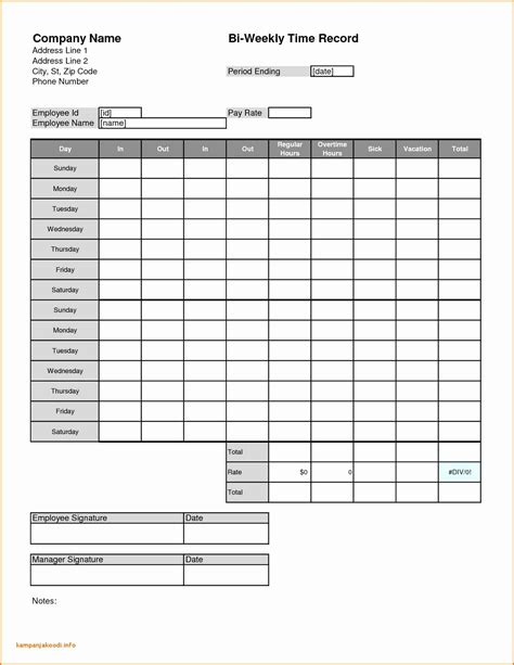 Time Card Spreadsheet Db Excel Com