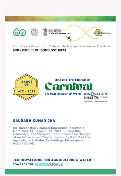 Saurabh Kumar Jha On Linkedin Experience Internship Agriculture