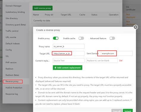 Reverse Proxy Aapanel Free Hosting Control Panel One Click Lamplemp