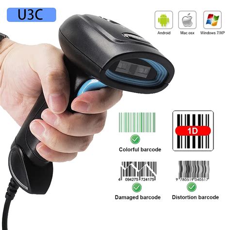 Universal Handheld Bar Code Reader Ccd Wired 1d Ean Upc Barcode Scanner