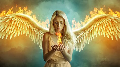 Fire Angel Fantasy Photomanipulation By Cindywoo Fallen Angel Angel