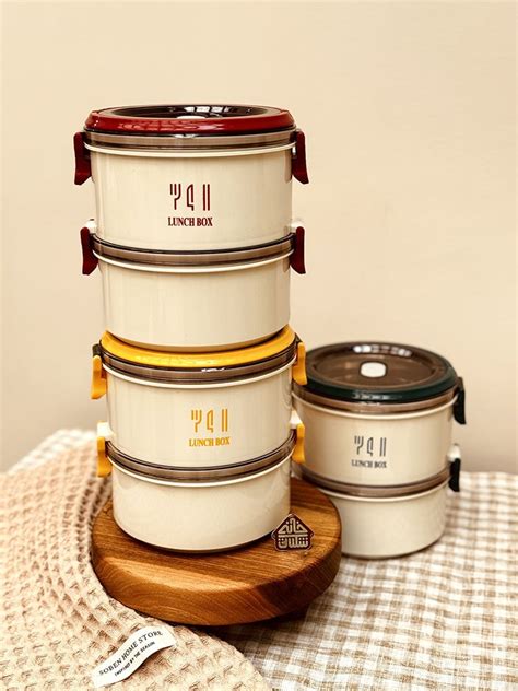 خرید ظرف غذا دوطبقه قفلی داخل استیل کد001852 خانه شکلاتی