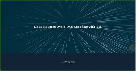 How To Avoid Dns Spoofing With Ttl In Linux Hotspot