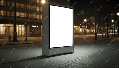 현대 도시의 길가에 야외 광고판 모형 거리 광고판 모형 프리미엄 Psd 파일