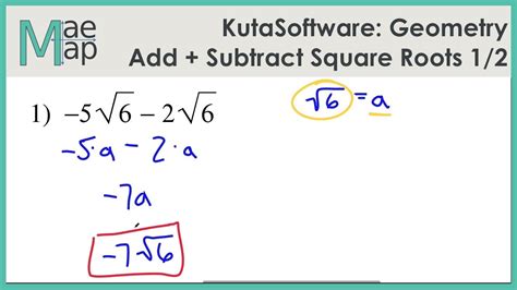 KutaSoftware Geometry Adding And Subtracting Square Roots Part 1 YouTube