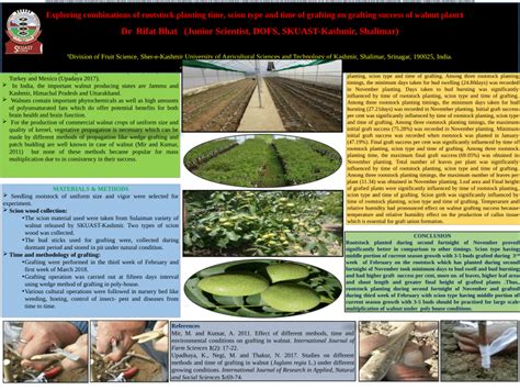 Pdf Exploring Combinations Of Rootstock Planting Time Scion Type And Time Of Grafting On