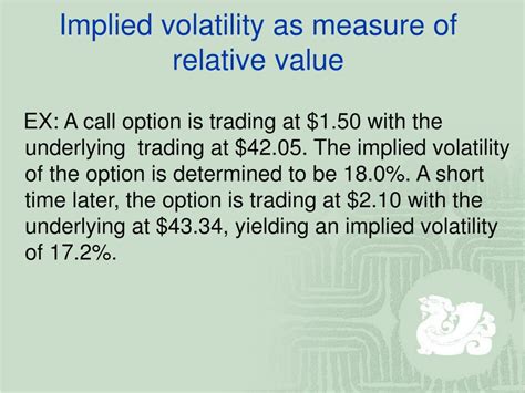 Ppt Volatility Surface 1 Implied Volatility 2 Volatility Smile 3 Term Structure Of Volatility