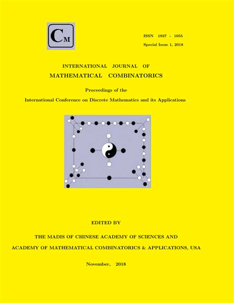 Pdf International Journal Of Mathematical Combinatorics Secial Issue 12018