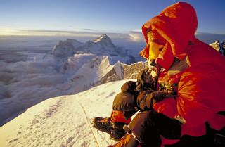 1st Light On Climber Near Everest Summit Warming Up At 28 Flickr