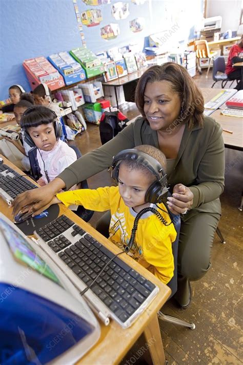 Primary School Computer Lesson Usa Stock Image C0230477 Science