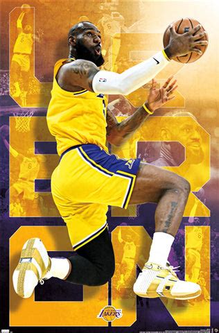 Lebron James Showtime 6 Los Angeles Lakers Official Nba Poster Cos