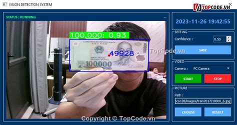Source Code Phần Mềm Nhận Dạng đồng Tiền Việt Nam Python Ai Vision