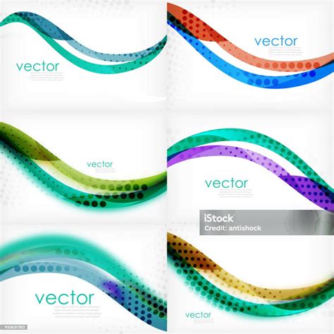 비즈니스 기업 추상 배경 설정 팜플렛 이나 전단지 디자인 서식 파일을 웨이브 개체 그룹에 대한 스톡 벡터 아트 및 기타 이미지 개체 그룹 곡선 깨끗한 Istock