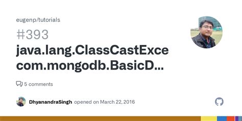 Javalangclasscastexception Commongodbbasicdbobject Cannot Be Cast To Commongodb