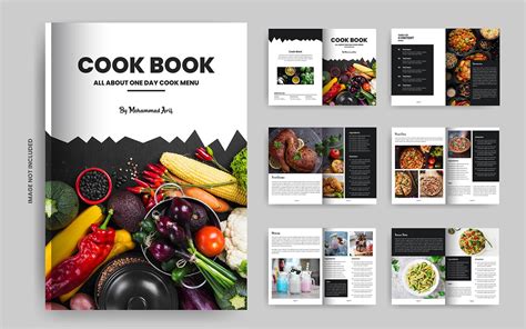 Cookbook Magazine Layout Design And Recipe Book Template