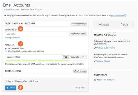 Create An Email Account In CPanel Knowledgebase 01Link Network