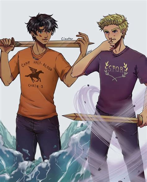 Jason Grace Y Percy Jackson Art By Genecianter Percy Jackson Books