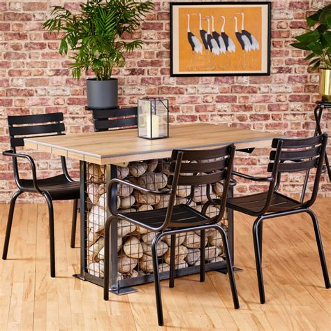 Small Rectangular Table Gabion Range Woodberry