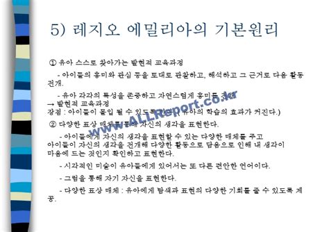 유아교육학 레지오에밀리아사범교육레포트