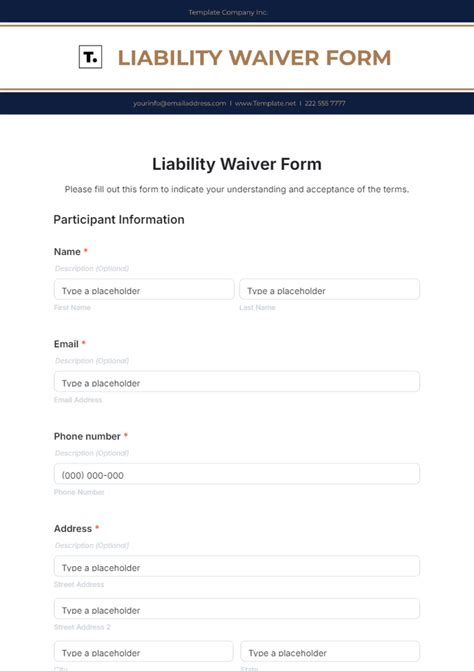 Free Release Of Liability Form Templates To Edit Online