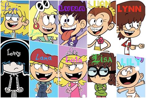 The Loud Sisters By Different Artist By J Room On Deviantart