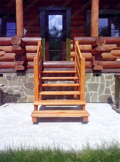 Лестница из лиственницы для крыльца | 100 Ступенек